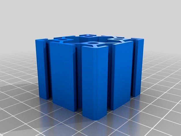 Plastic t-slot 40x40 series 5 by mic 3d model