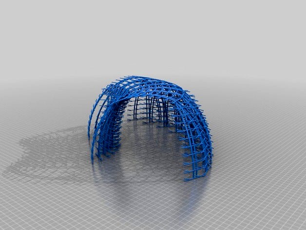 Curved barrel messy by JayJo 3d model