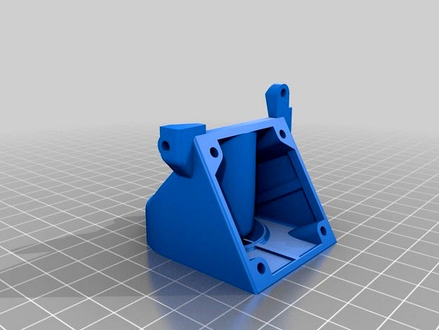Solidoodle Extruder Fan Mount & Duct by Spoegler-Engineering 3d model