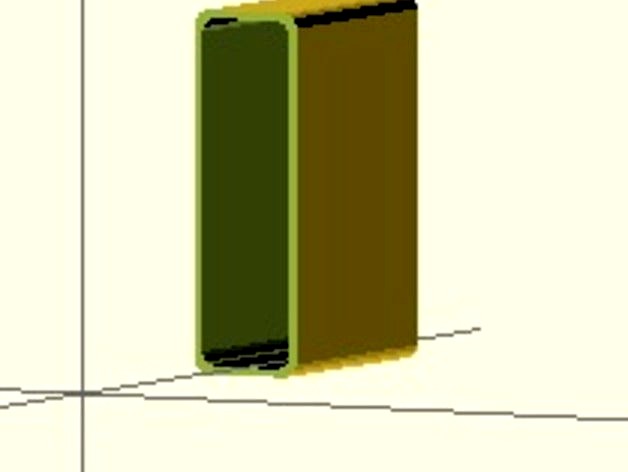 OpenScad hollow box with rounded corners (enclosure) by WestMD 3d model