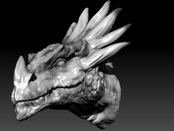 Dragon Head by robwzor 3d model