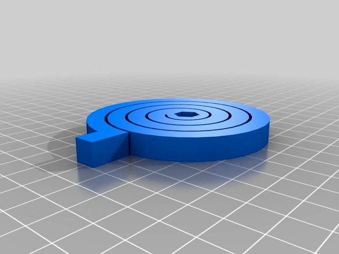 Spiral Torsion Spring by admica 3d model