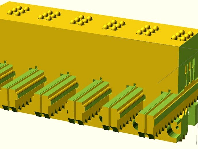 3D Printed Braille Display by pyrophreek model