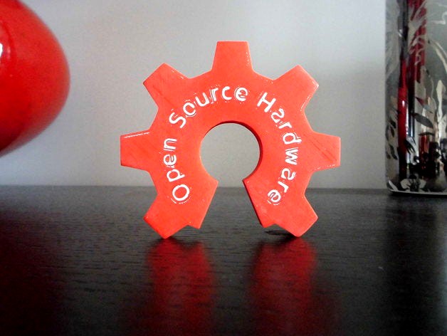 Open Source Hardware Logo by botdream 3d model