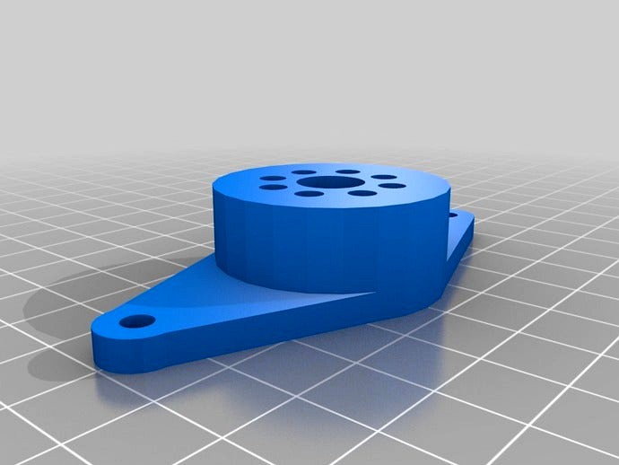 octal base tube socket by zeno4ever 3d model