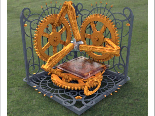 Steampunk Tripteron 3D Printer by Torleif model