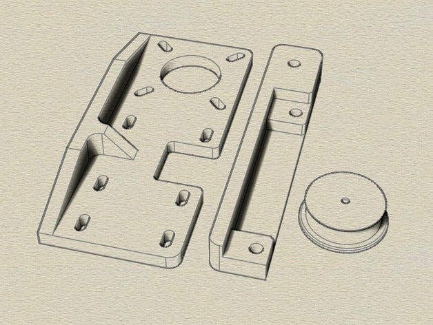 Elk's Simple Belt Route for Mendel-X-Axis by elk 3d model