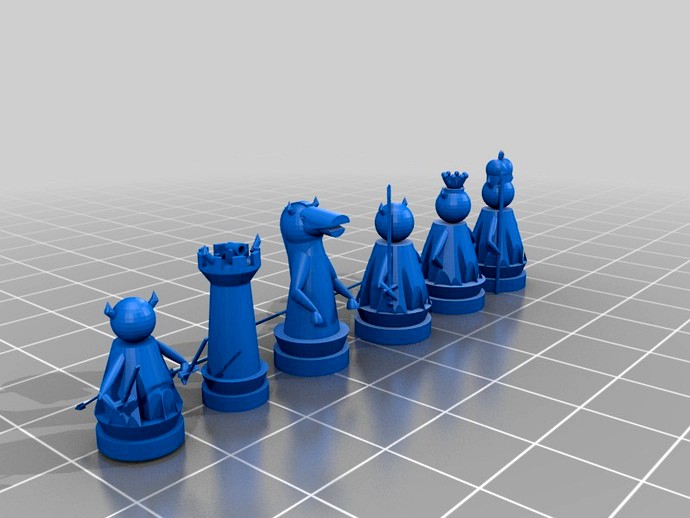 Angels vs. Devils #chess set (Devils) by NikolayKalinin 3d model