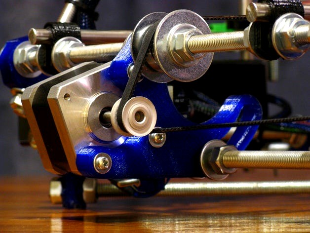 Belt Tensioning Y Motor Mount by ithinkthatmaybe 3d model