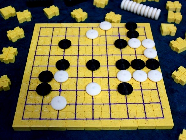 Modular Magnetic Go Board by rweaving 3d model