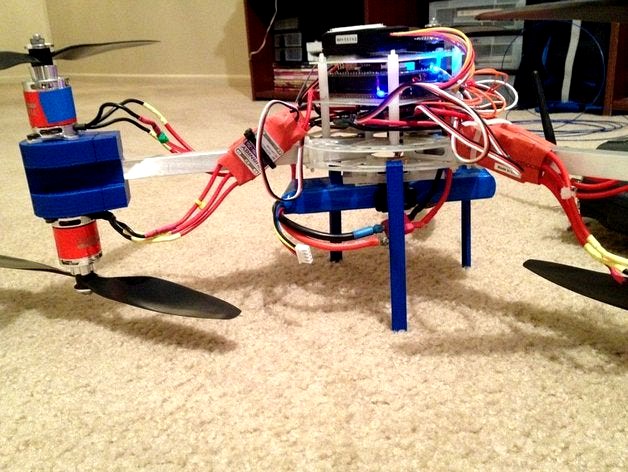 ArduCopter Y6 Hexacopter Motor Mount by ArduCopterMods 3d model