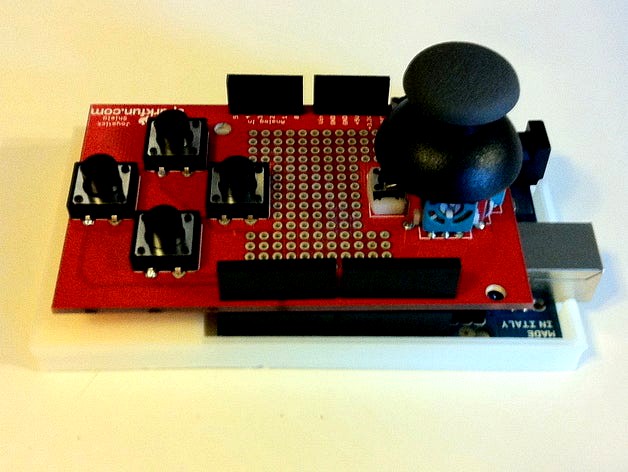 Parametric Arduino Case with Shelf for Sparkfun Joystick Shield by ...
