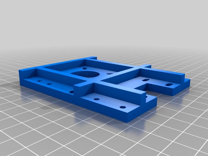OpenSCAD Alternate Mendel X Axis Motor Bracket by toomanyplugs 3d model