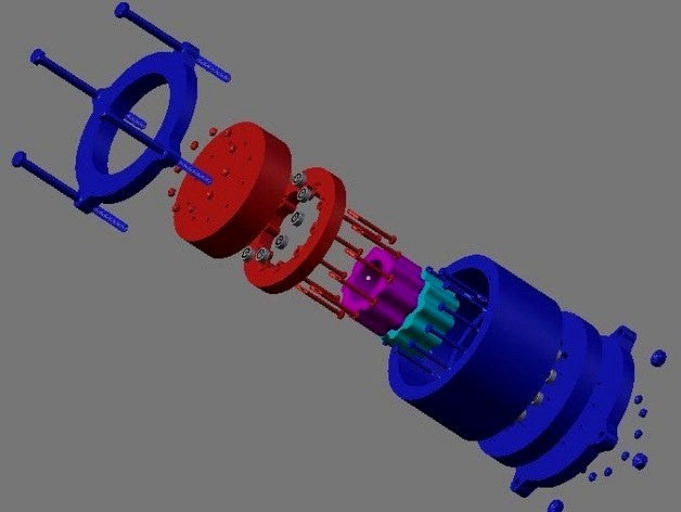 Cycloidal Drive - printable by theodleif 3d model
