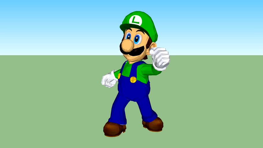 Super Smash Bros. Melee Luigi Trophy 3d model