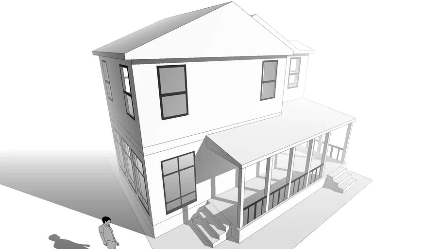 Two story House 3d model