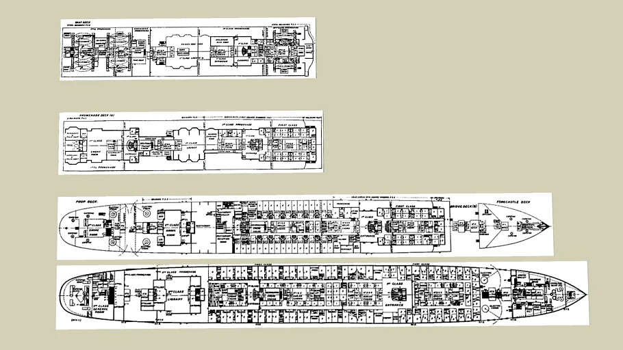 Rms Britannic Plans 3d model