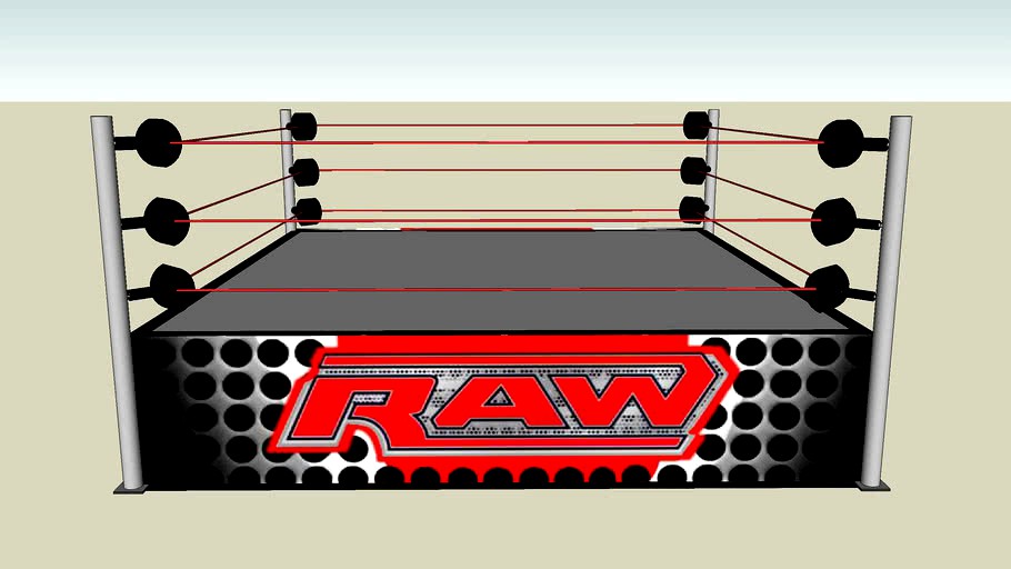 WWE Raw HD Wrestling Ring 3d model