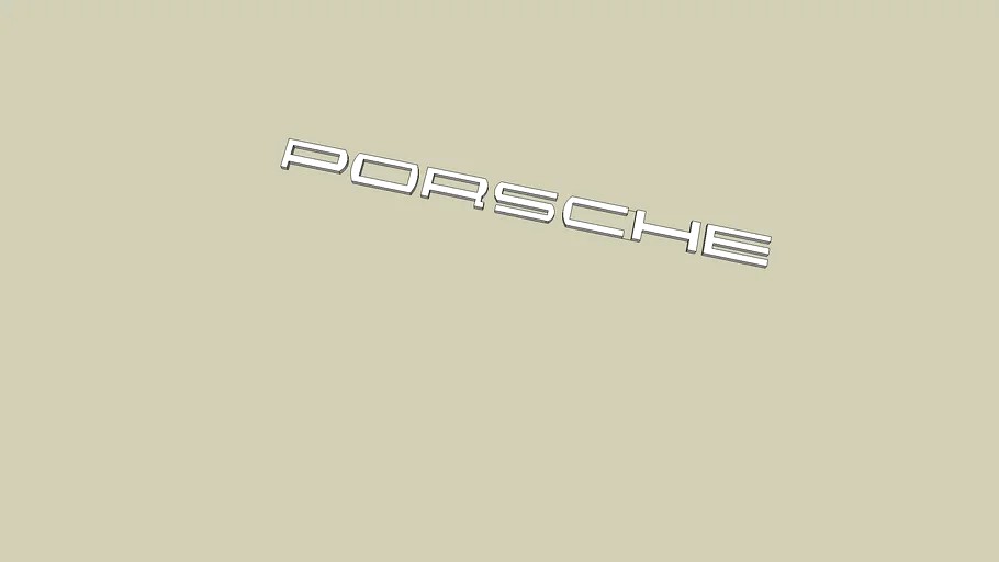 Porsche Lettering 3d model