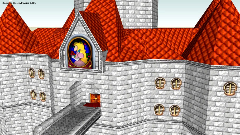 SUPER MARIO 64-PEACH CASTLE 3d model