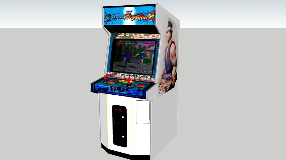 Virtua Fighter 2 arcade game 3d model
