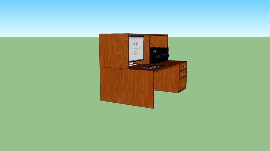 Computer Desk 3d model
