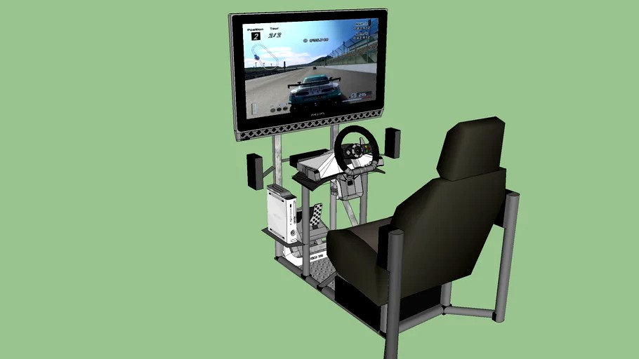 xbox 360 racing cockpit 3d model