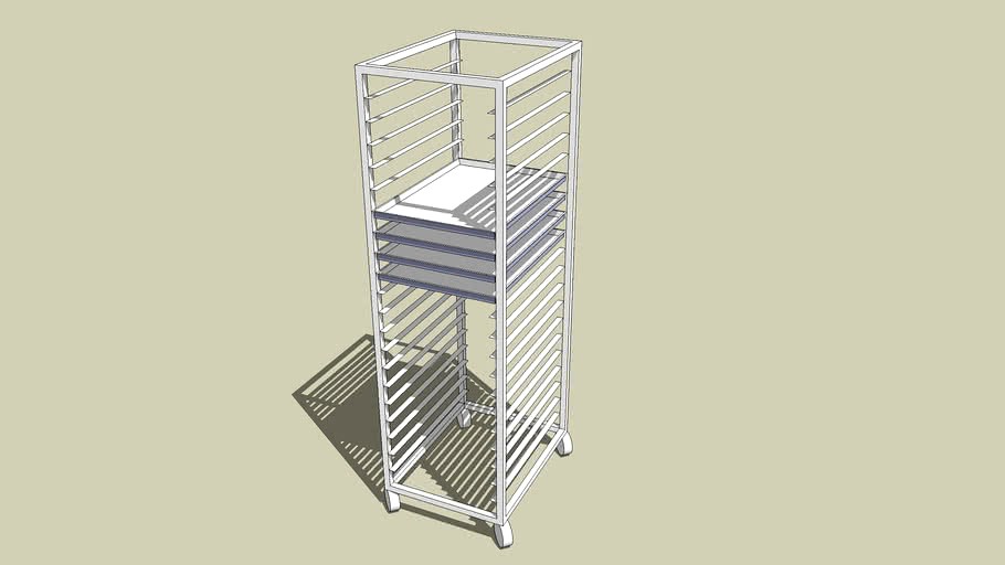 Bun Pan Rack 3d model