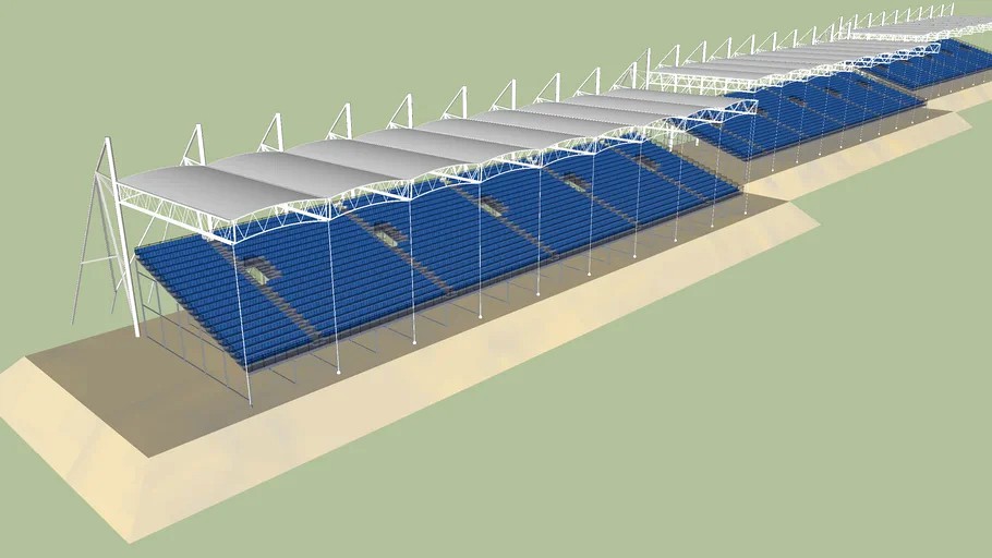 Bahrain International Circuit - University Grandstands 3d model