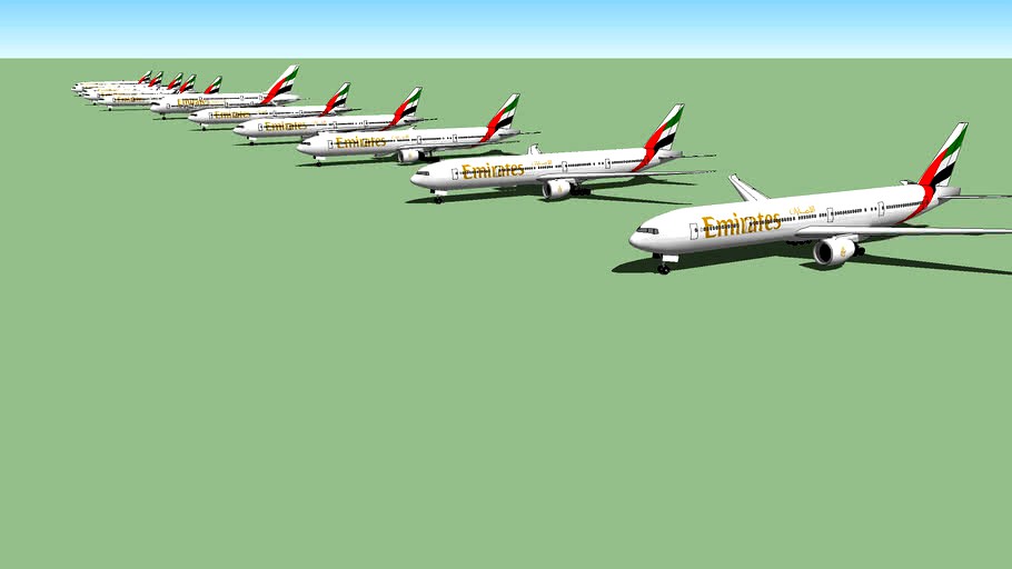 emirates tribute (current fleet) 3d model