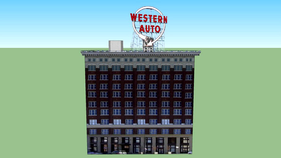 Western Auto Building 3d model