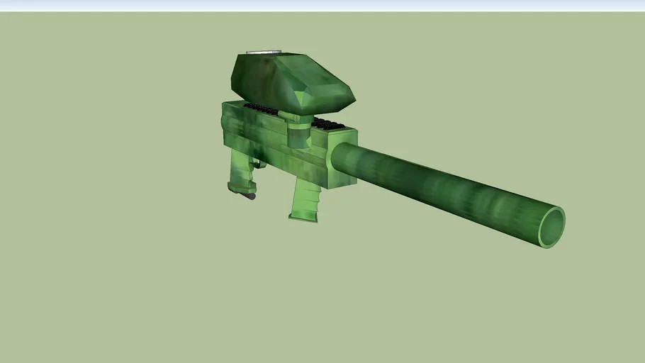 Paintball gun - scenario 3d model
