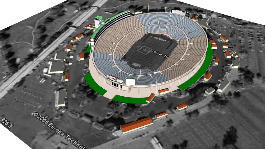 Model of Rose Bowl Stadium 3d