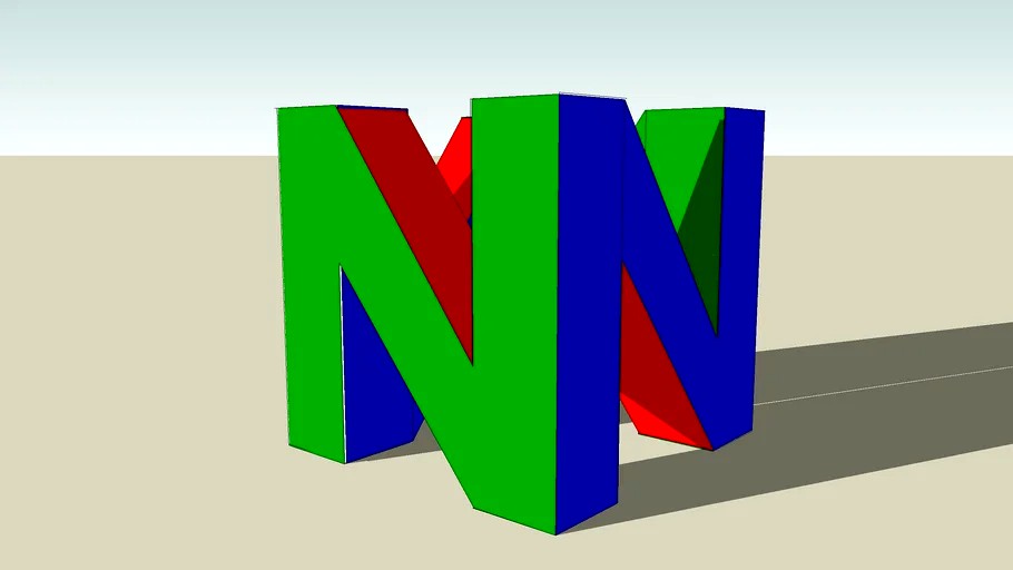 the n64 symbol 3d model