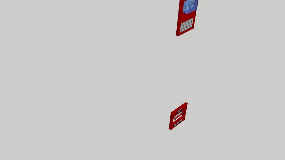 fire alarm system 3d model