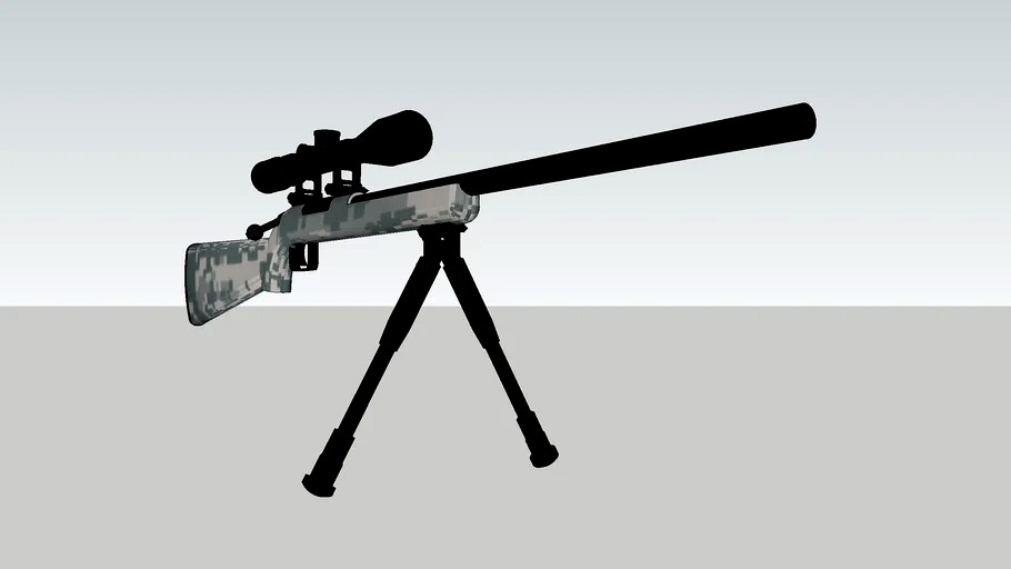 .223 Bolt Action Sniper Rifle 3d model