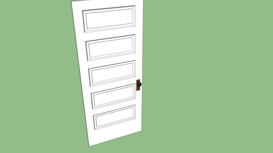 5 Panel Door 3d model