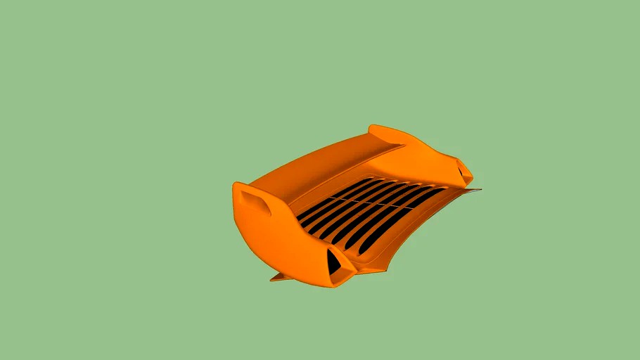 Porsche 911 (993) rear wing RS 3d model