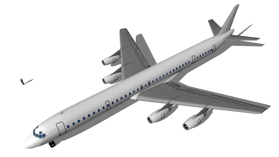 Template - Douglas DC-8-61 3d model
