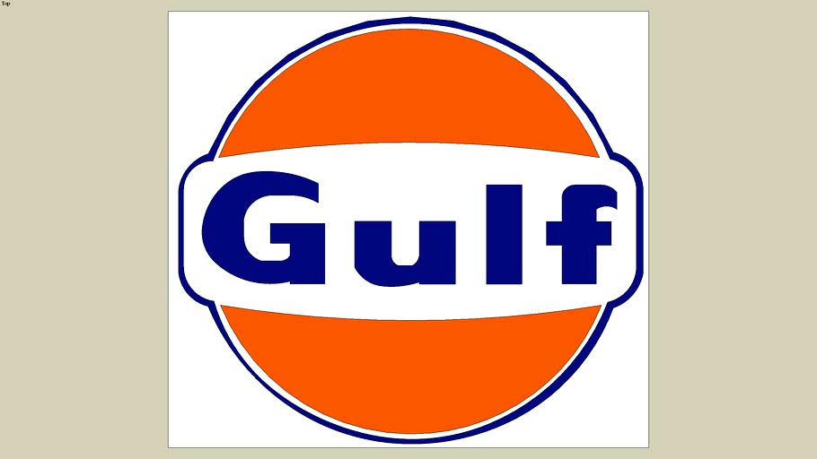 Gulf Logo 3d model