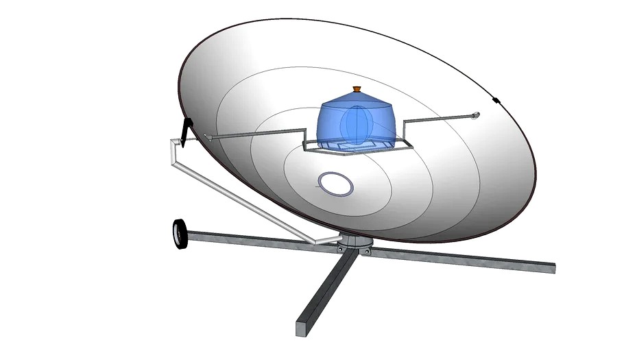 Solar Cooker Cone Grill 3d model