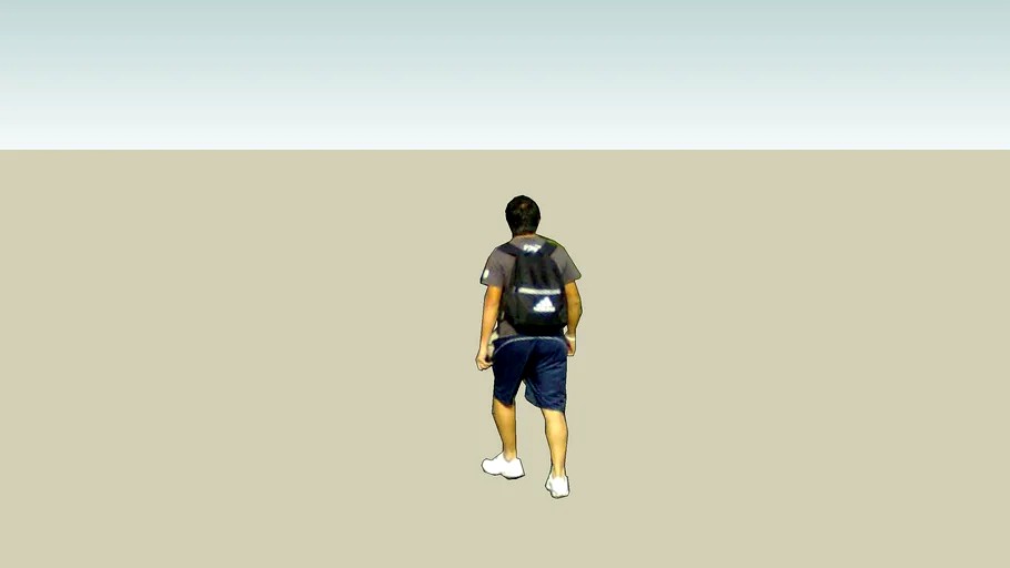 PINOY MAN WALKING UP RAMP 3d model