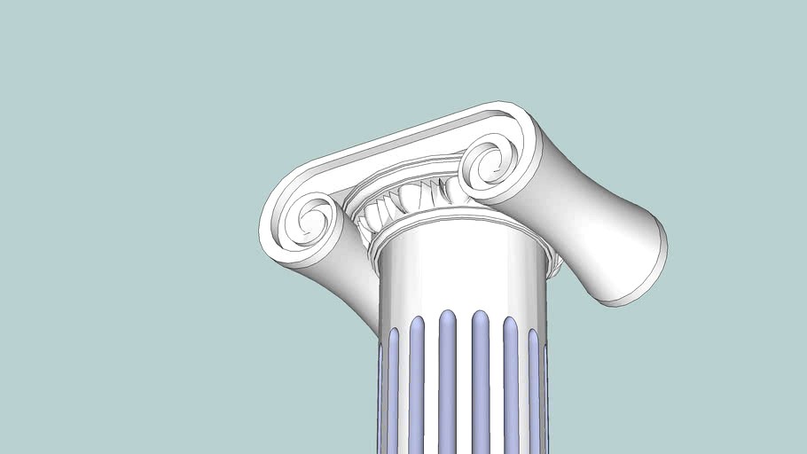 Roman Ionic style column 3d model