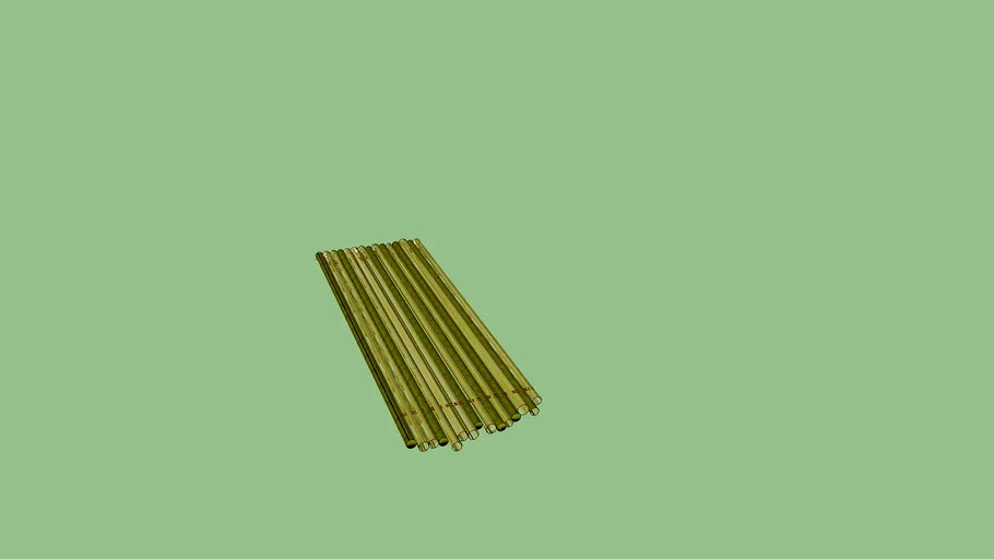 Bamboo raft 3d model