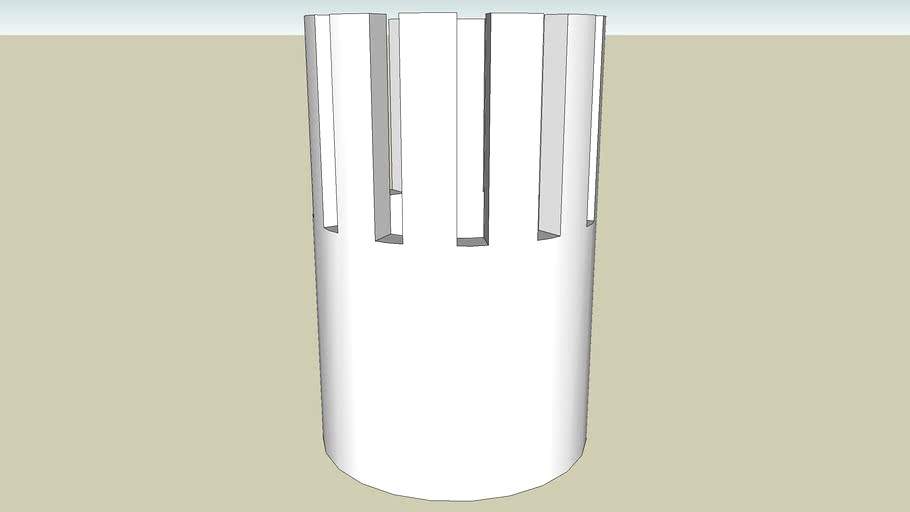 1' PVC Schedule 40 DIY Strainer 3d model