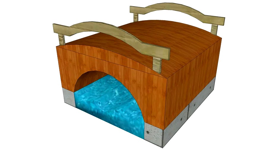 Wooden Culvert 3d model