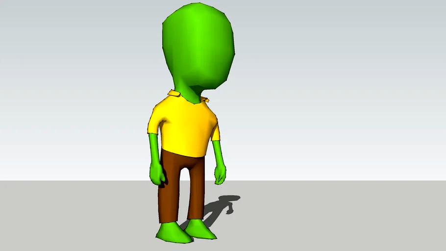 Hyper-Low-Poly Cartoon Character 3d model