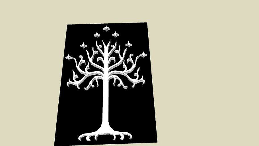 White Tree of Gondor Emblem 3d model