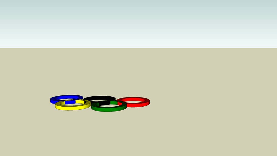 Olympic rings 3d model