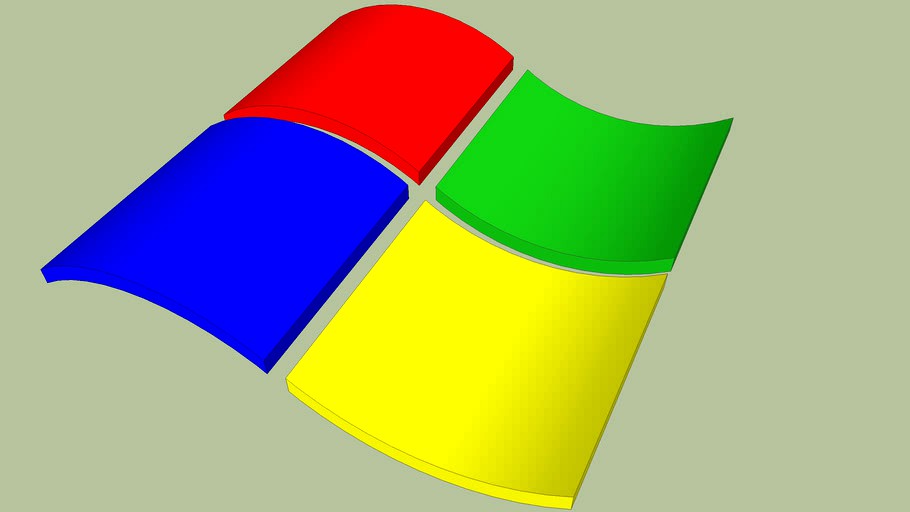 Logo Windows en 3D model